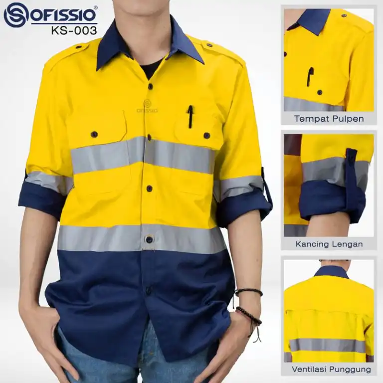 Kemeja Safety Desain Keren Baju Lapangan Konveksi Bandung - Riset Kemeja Safety Desain Keren Baju Lapangan Konveksi Bandung - Riset